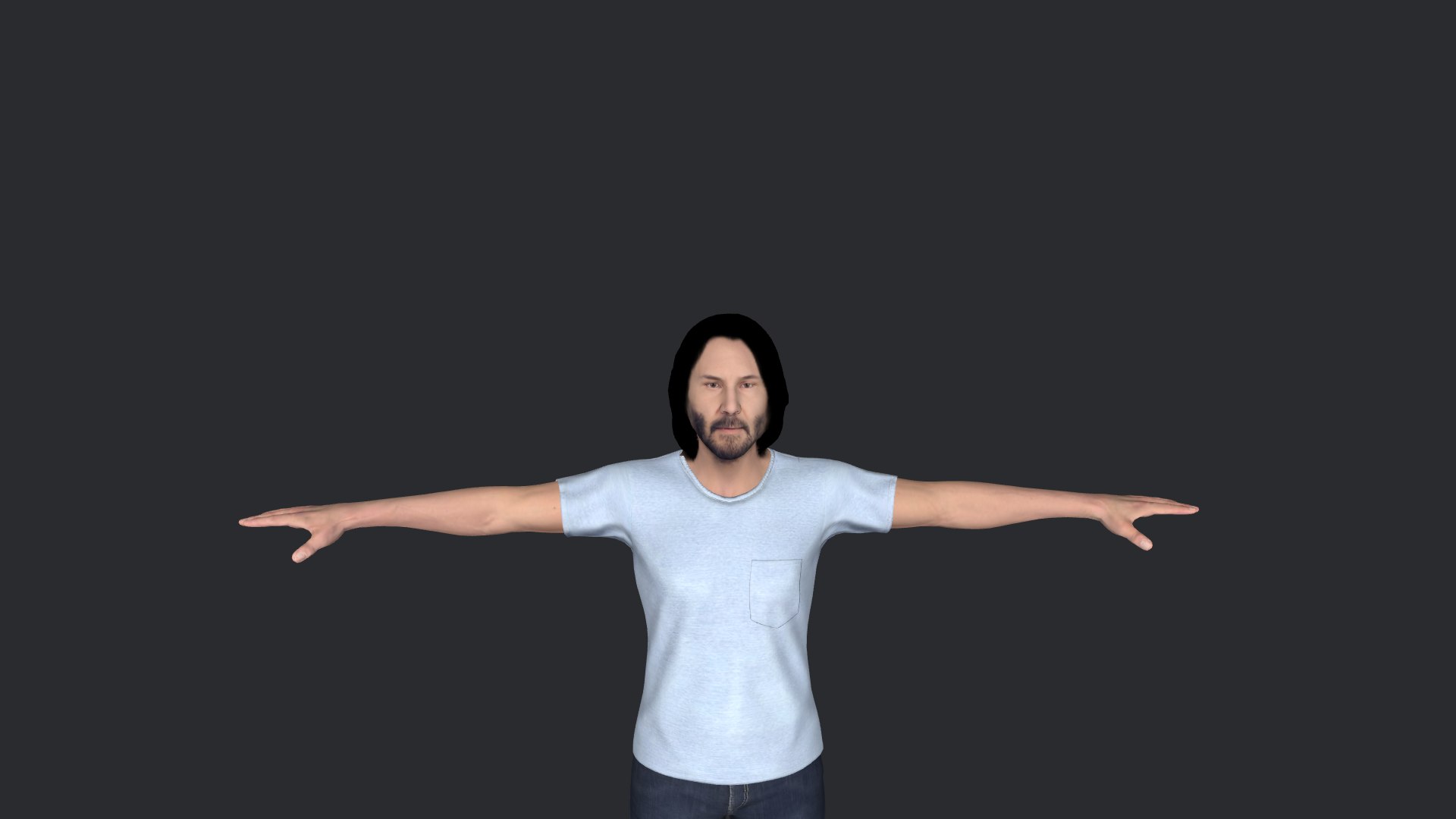 3D Model Keanu Reeves Hyper Realistic Full Body Fully Rigged 3D ...