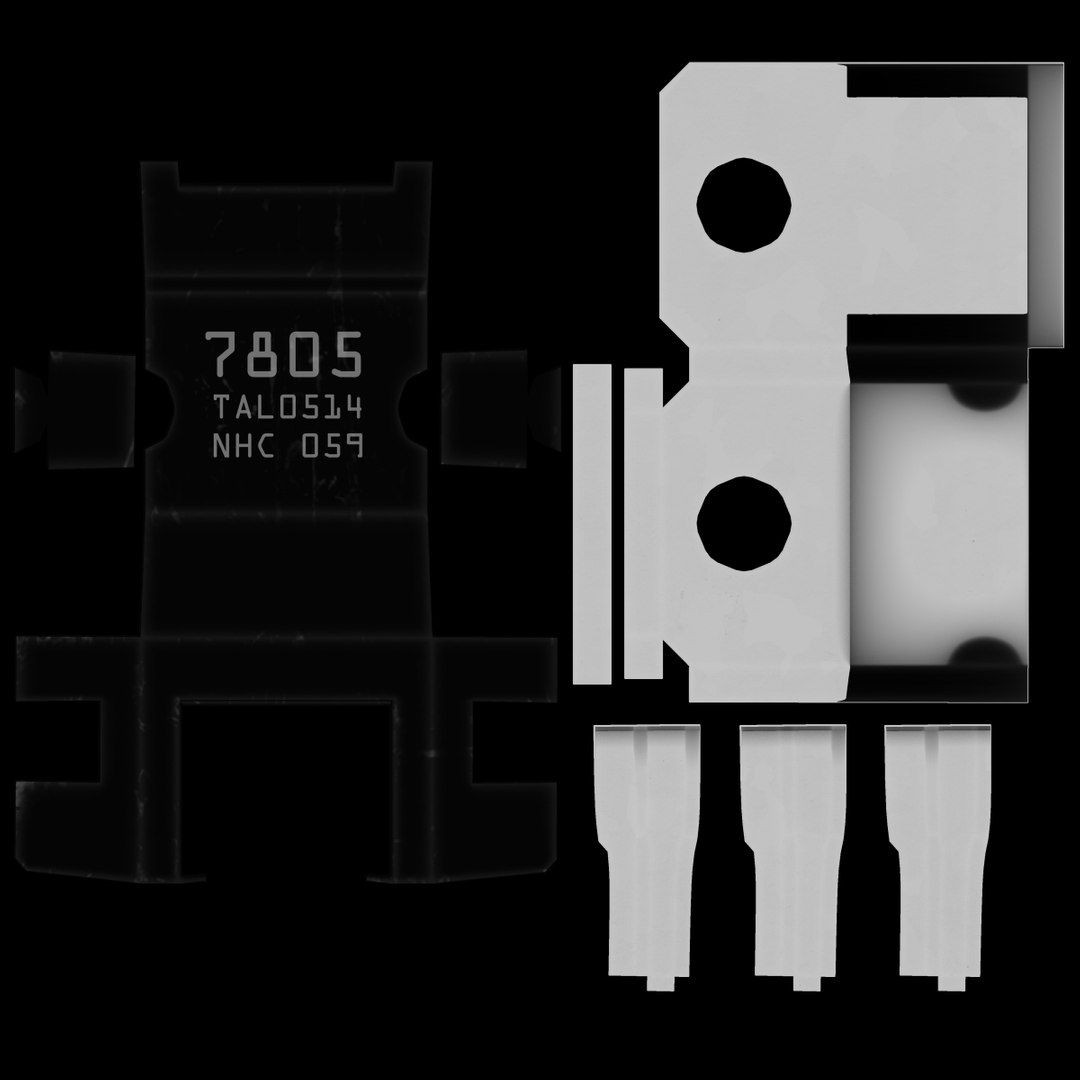 7805 chip component dip obj