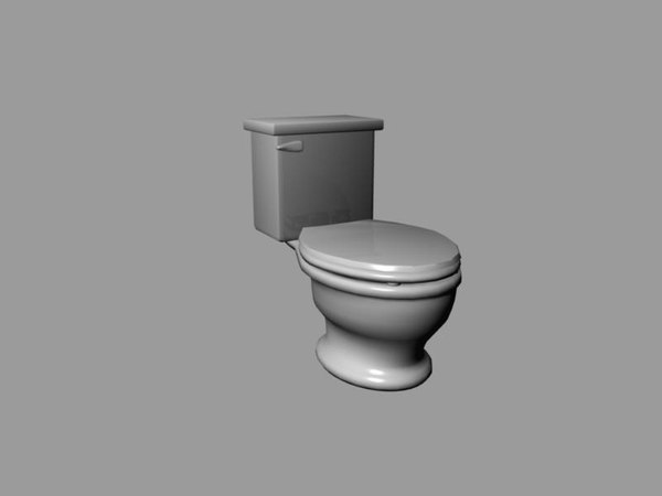 3d toilet model