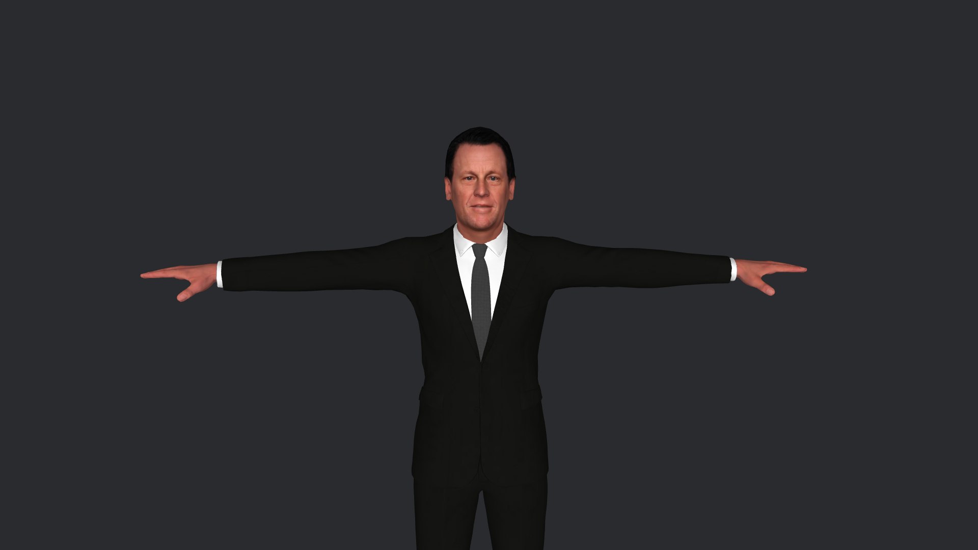 Lance Armstrong Hyper Realistic Full Body Fully Rigged Character Model ...