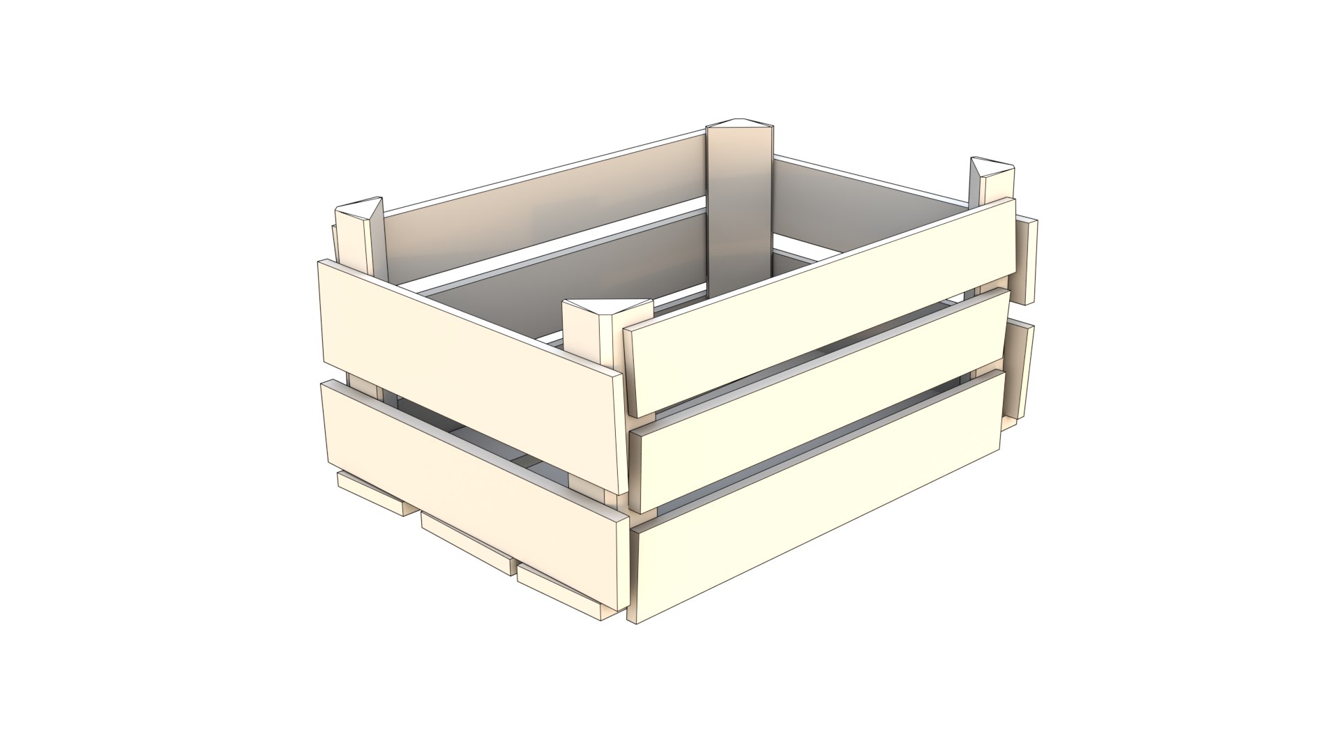 Wooden Box 3D - TurboSquid 2153269