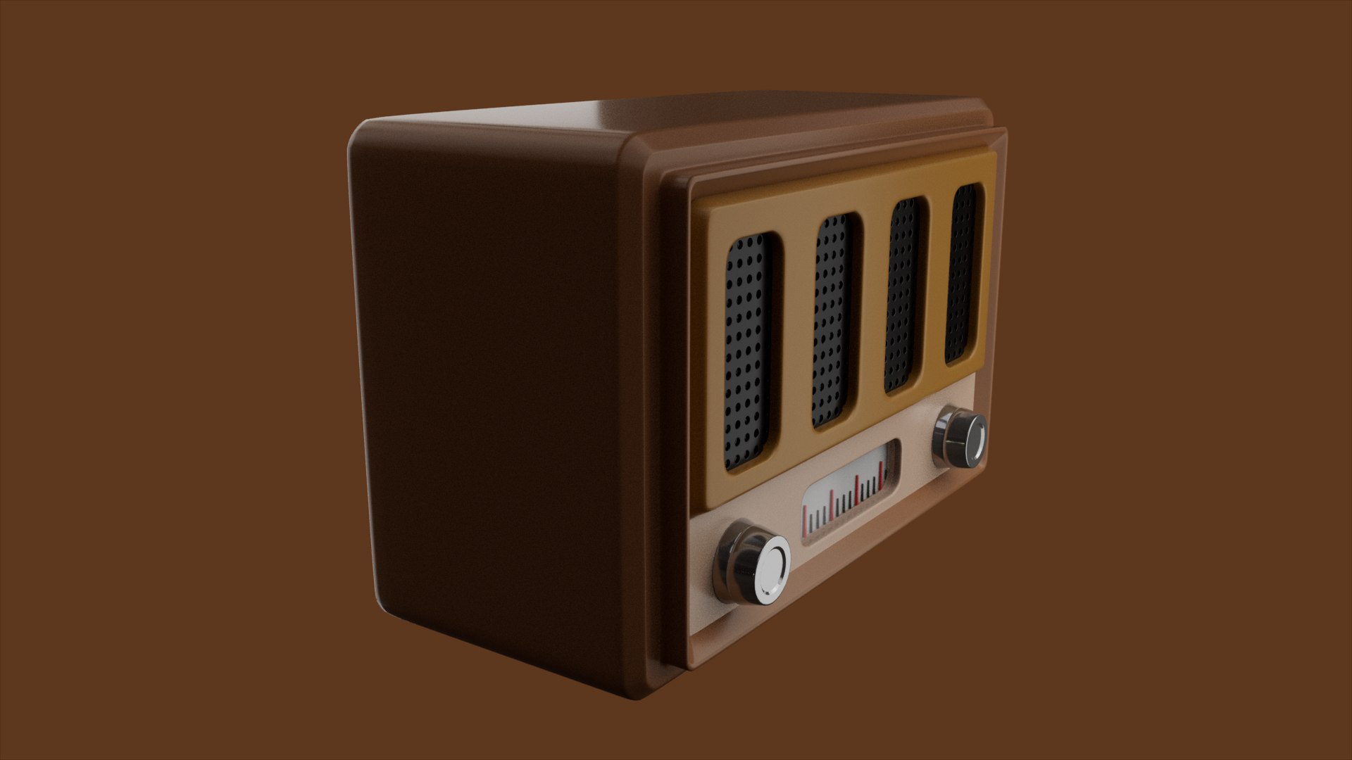 3D Model Cartoon Vintage Radio - TurboSquid 2157446