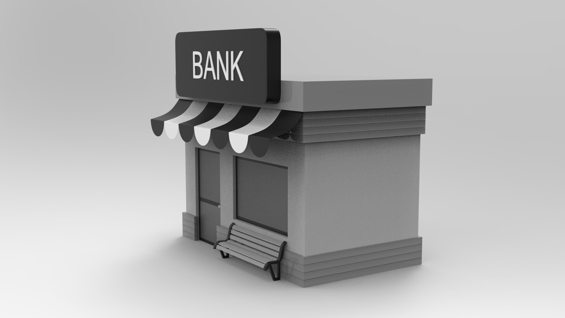 Bank 3D model - TurboSquid 1752747