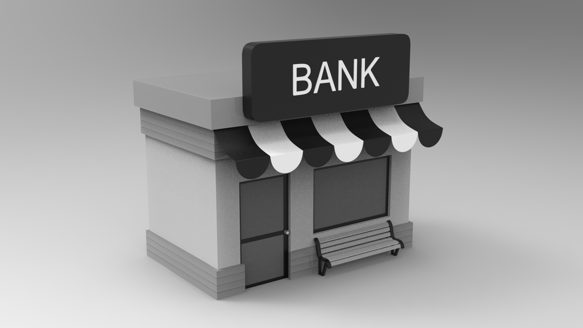 Bank 3D model - TurboSquid 1752747