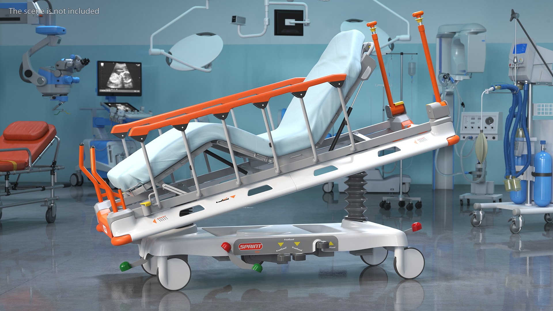 Emergency Stretcher Trolley Linet Sprint 100 3D Model - TurboSquid 1771351