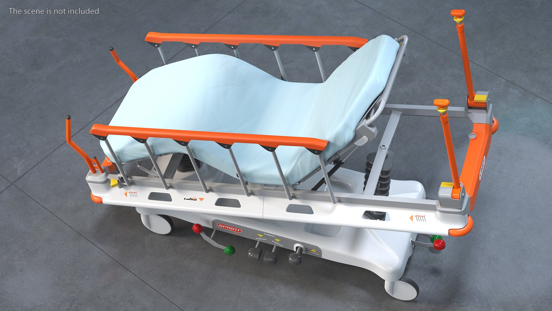 Emergency Stretcher Trolley Linet Sprint 100 3D Model - TurboSquid 1771351