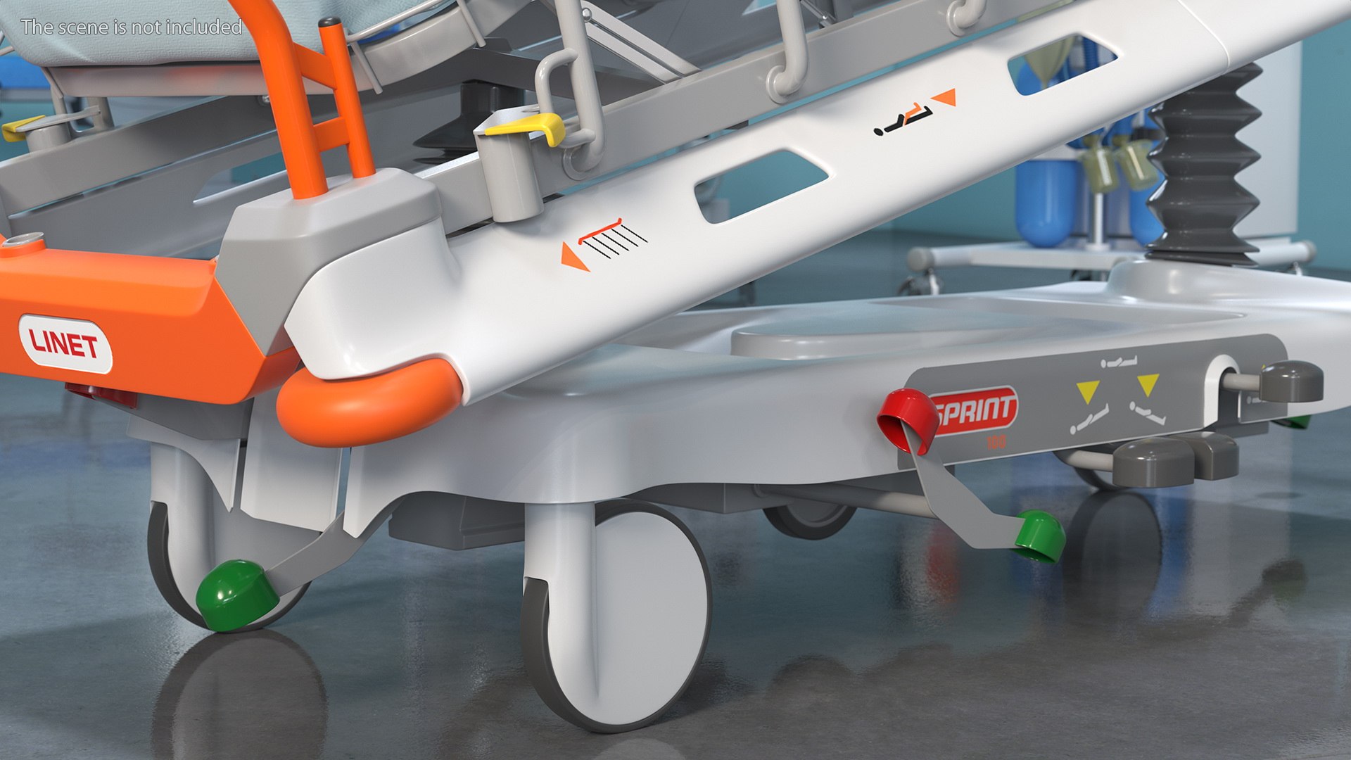 Emergency Stretcher Trolley Linet Sprint 100 3D Model - TurboSquid 1771351