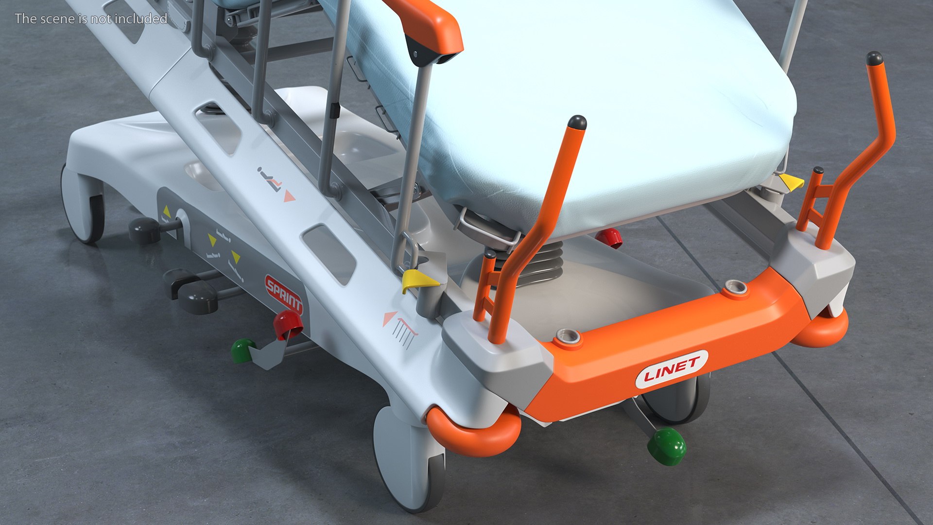 Emergency Stretcher Trolley Linet Sprint 100 3D Model - TurboSquid 1771351