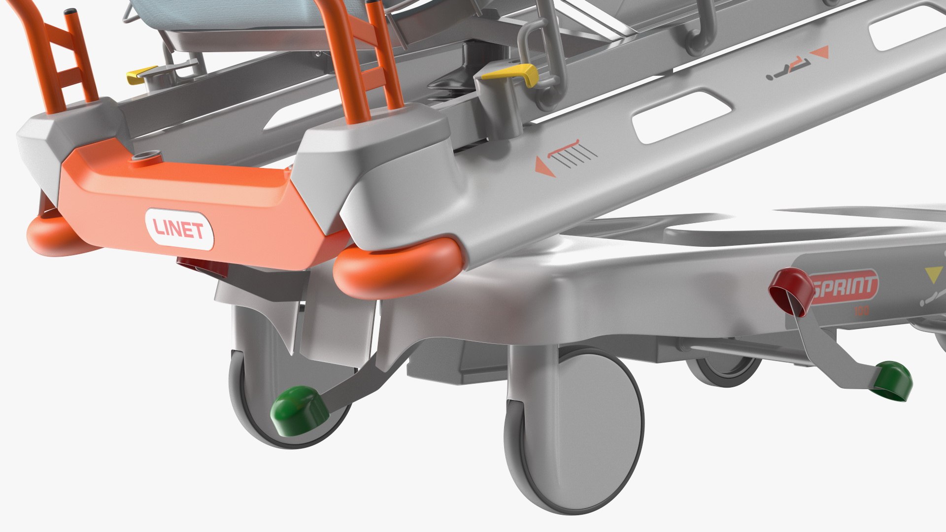 Emergency Stretcher Trolley Linet Sprint 100 3D Model - TurboSquid 1771351