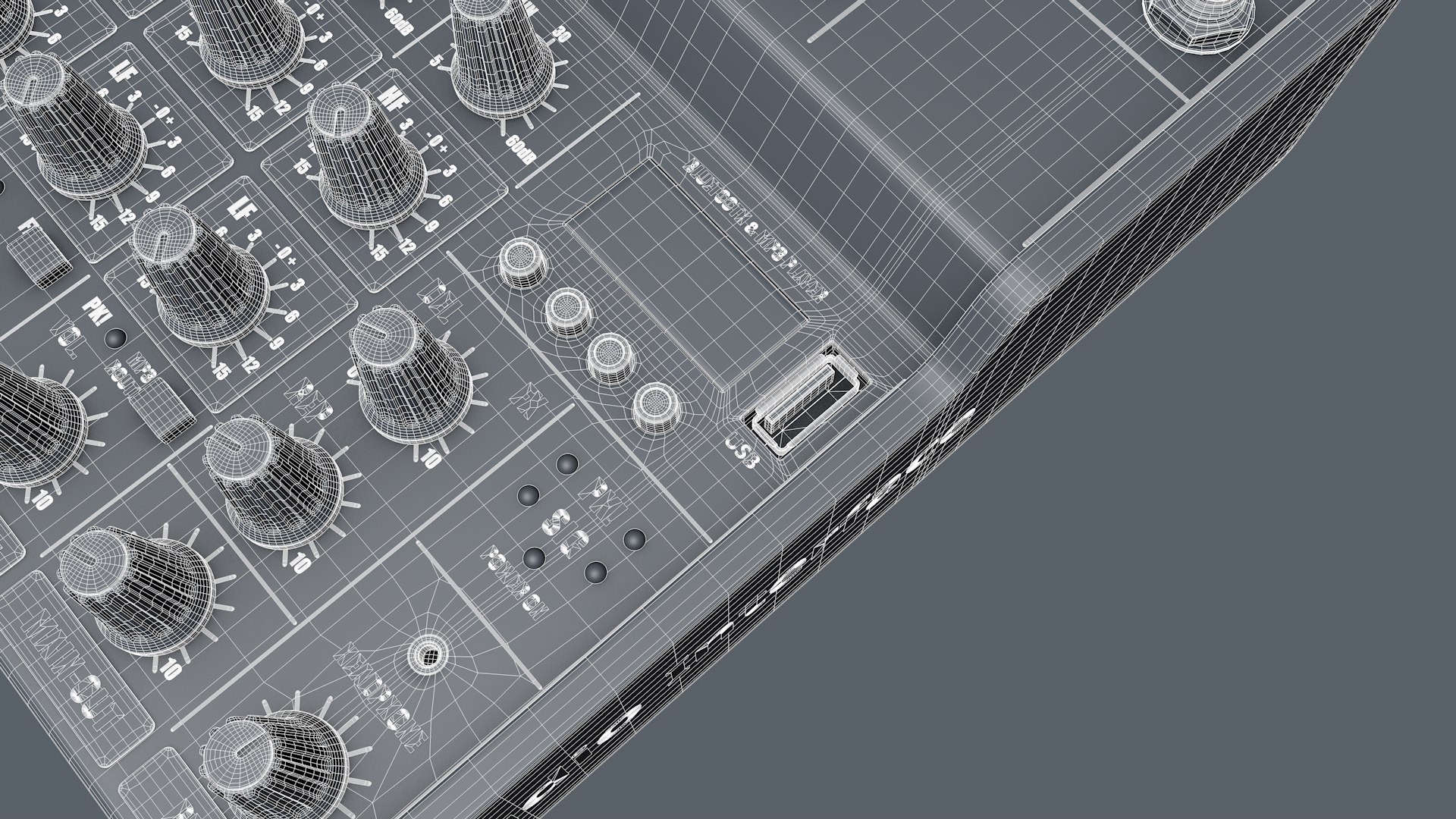 3D Audio Interface Mixer - TurboSquid 2144782