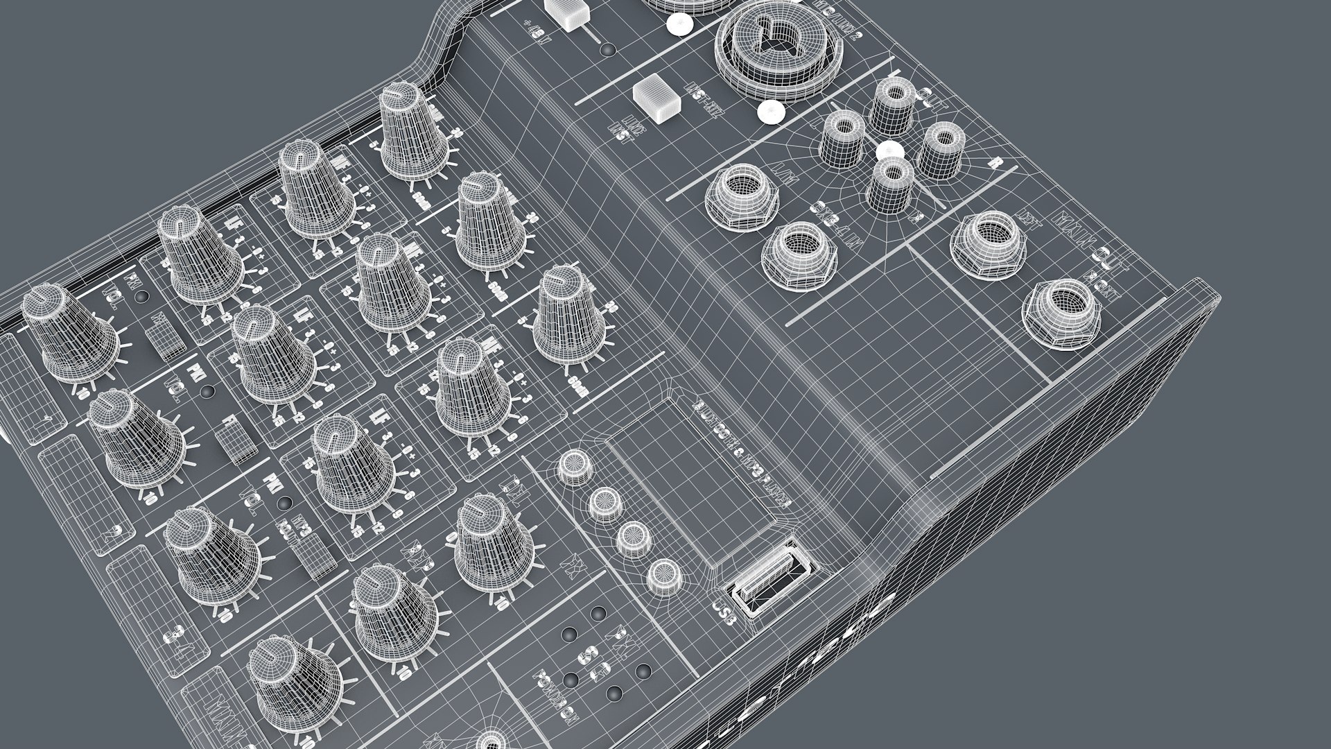 3D Audio Interface Mixer - TurboSquid 2144782