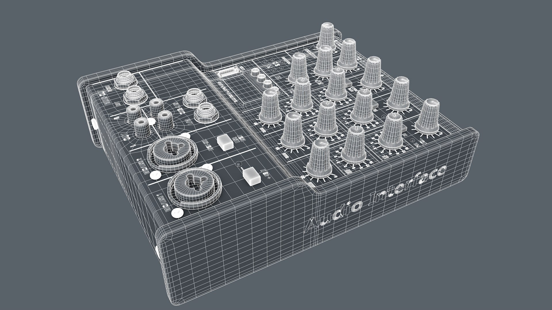 3D Audio Interface Mixer - TurboSquid 2144782
