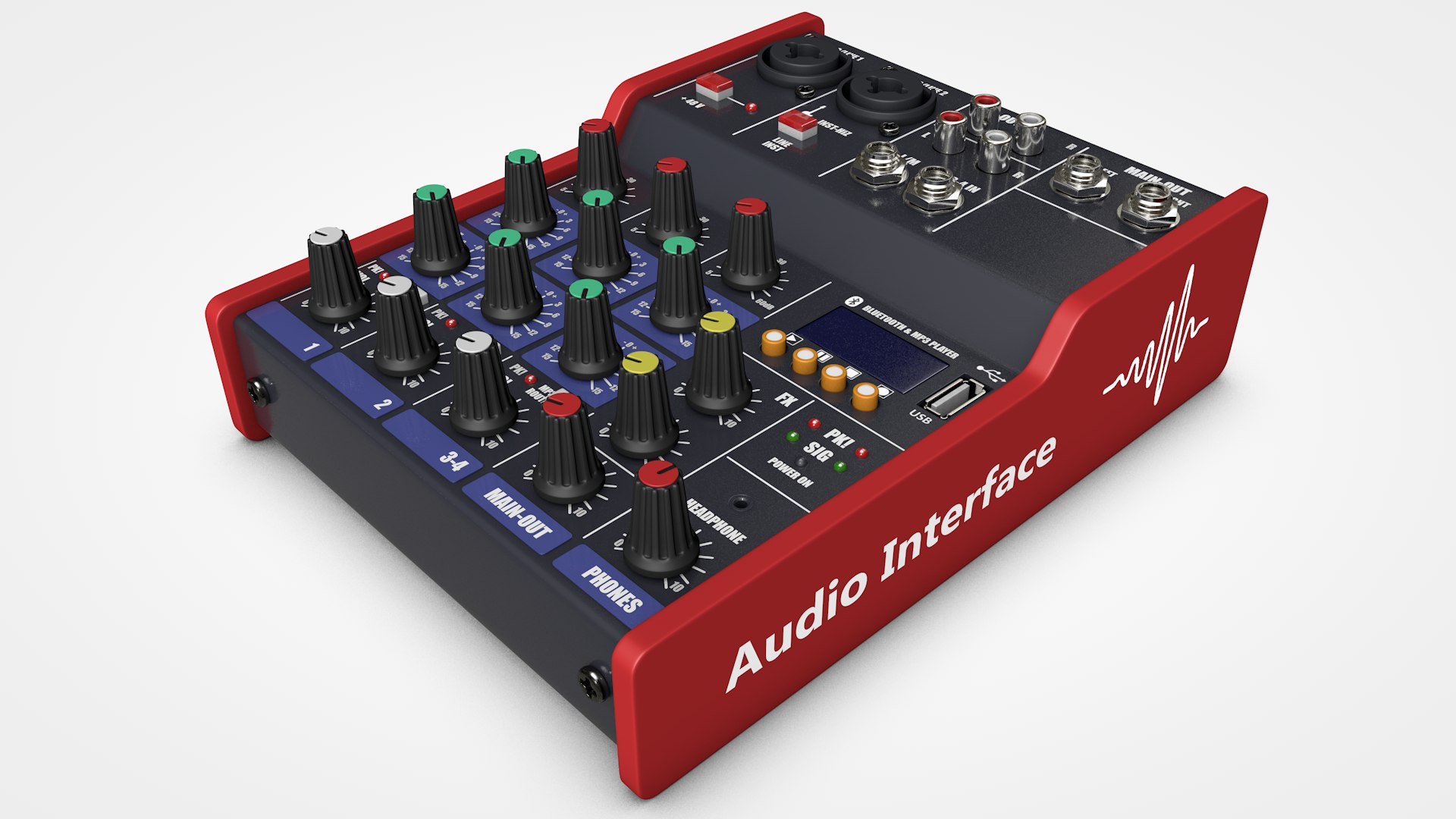 3D Audio Interface Mixer - TurboSquid 2144782