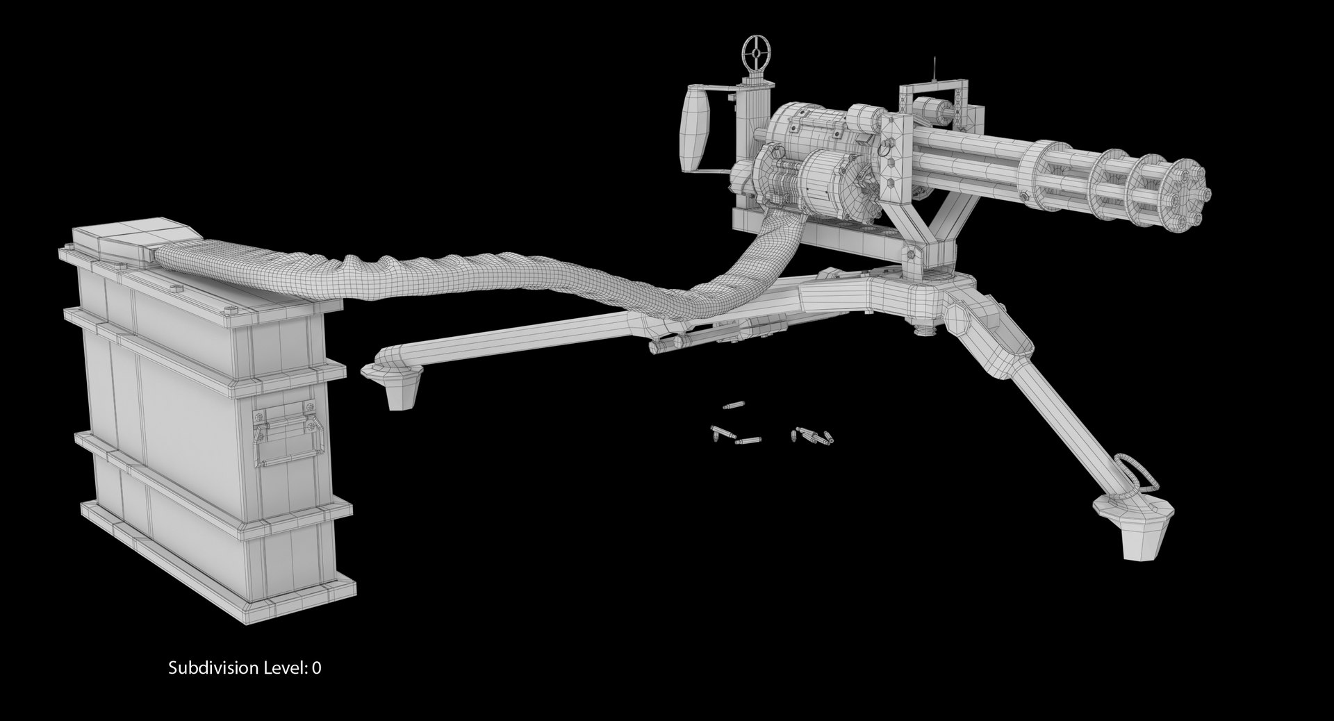 3D Model M134 Minigun Tripod Mounted - TurboSquid 1256798