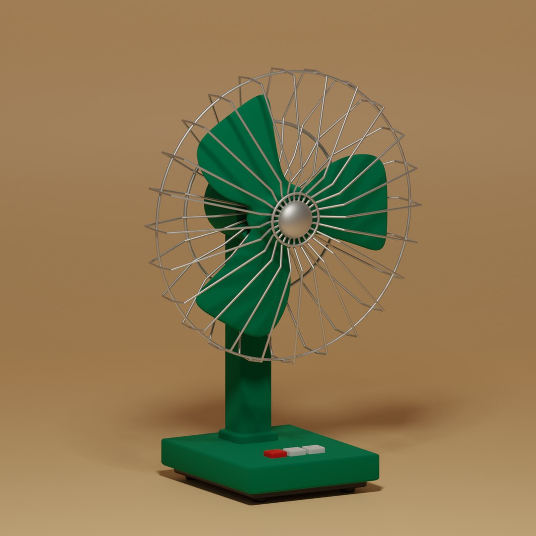 Cartoon Vintage Retro Table Fan 3D Model - TurboSquid 1944965