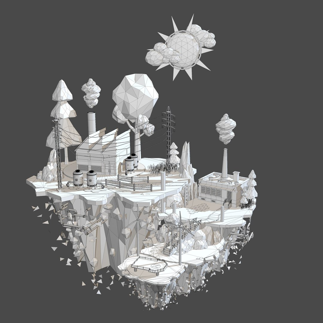 Floating Island C4d