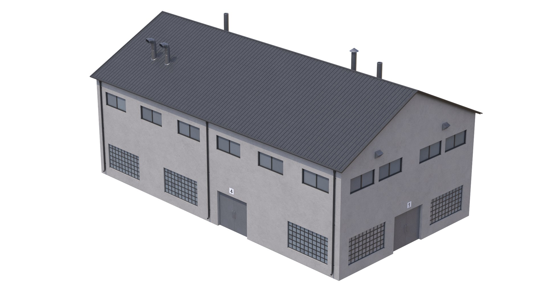 3D Model Industrial Building 14 - TurboSquid 2435363