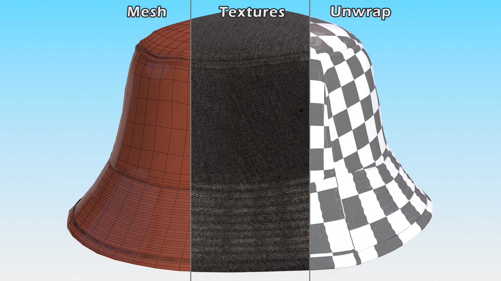 3D bucket hat - TurboSquid 1712836