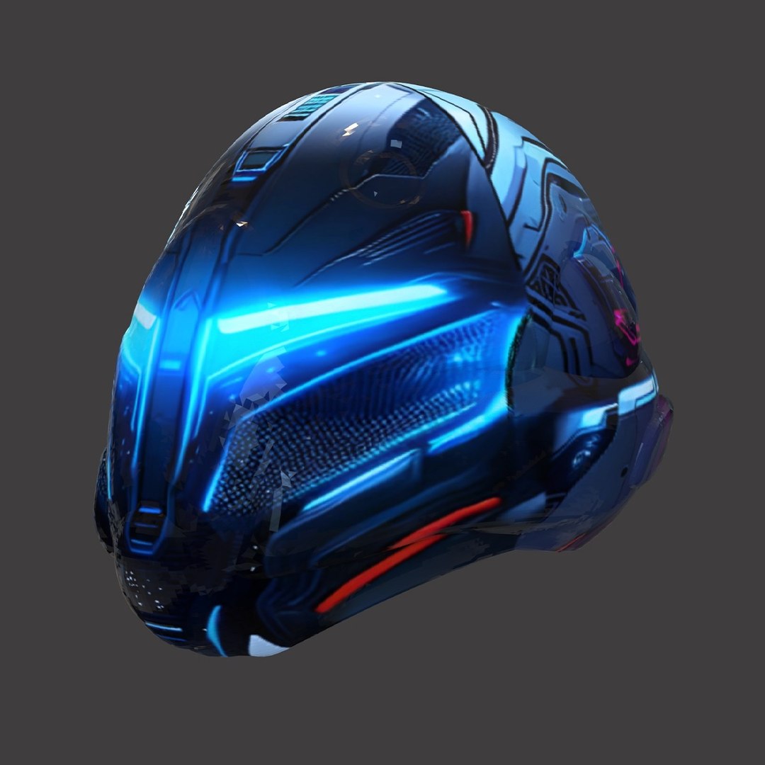 Cyberpunk Helmet 3D Model - TurboSquid 2041068