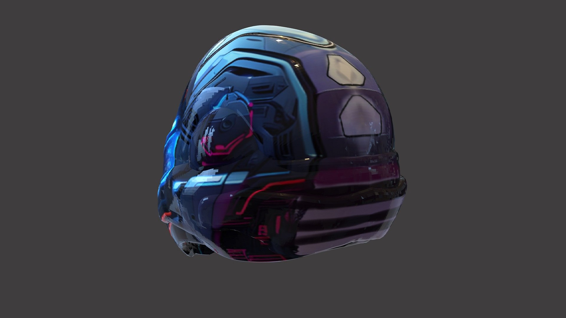 Cyberpunk Helmet 3D Model - TurboSquid 2041068