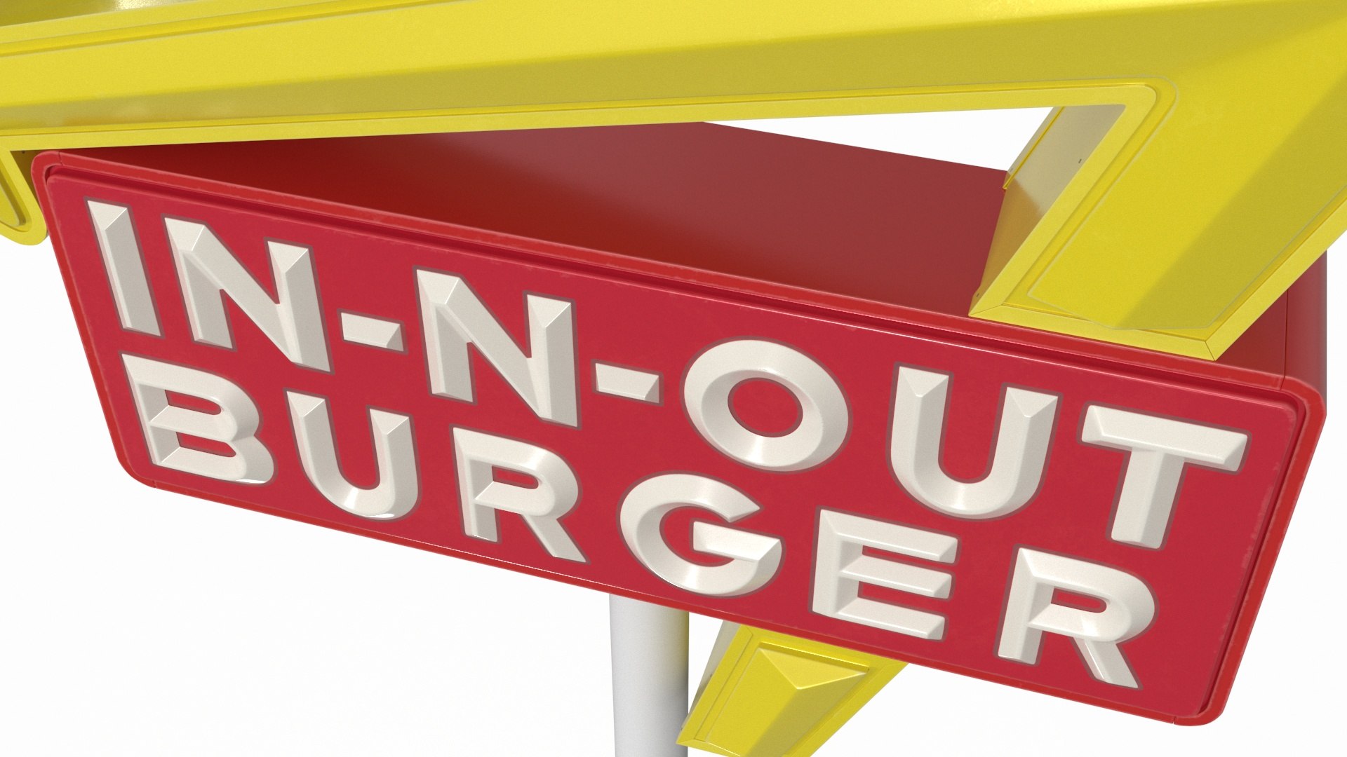 In N Out Burger Pole Sign 3D Model - TurboSquid 2279851