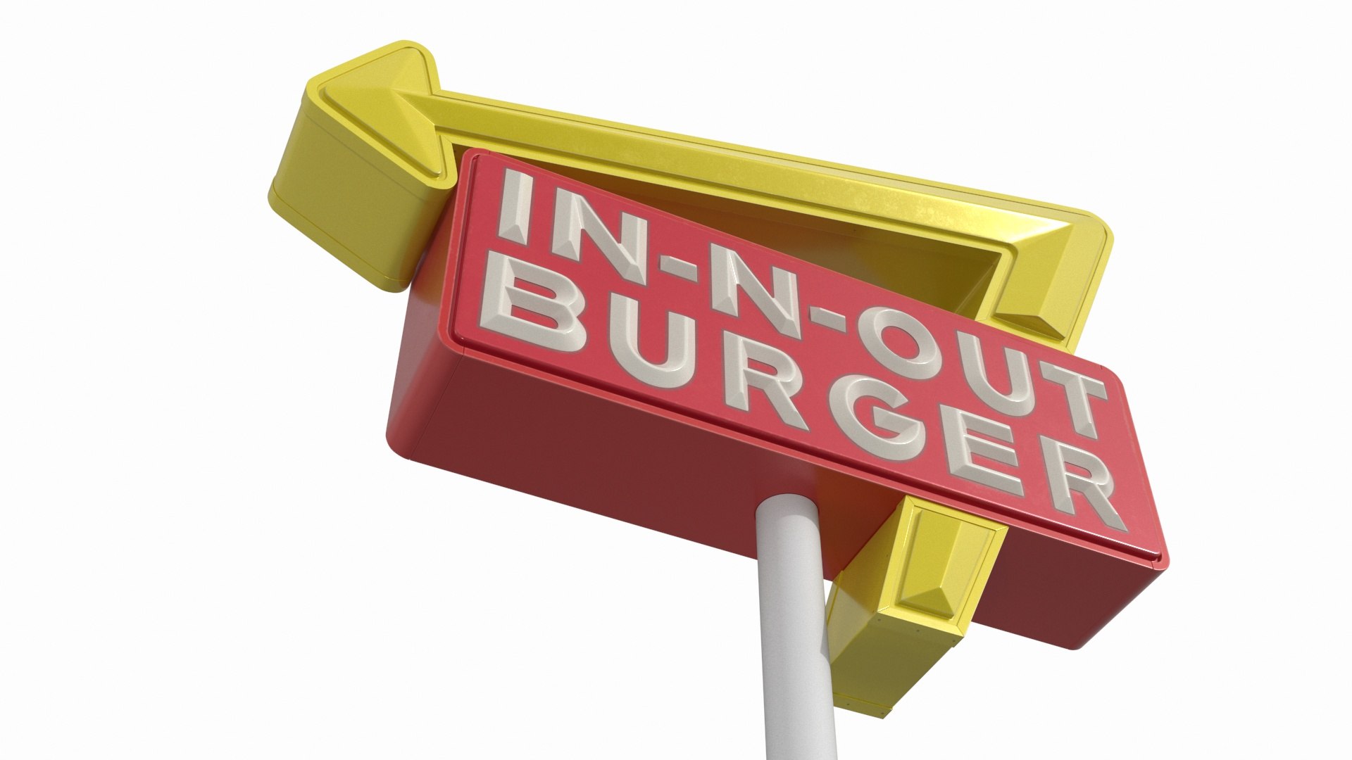 In N Out Burger Pole Sign 3D Model - TurboSquid 2279851
