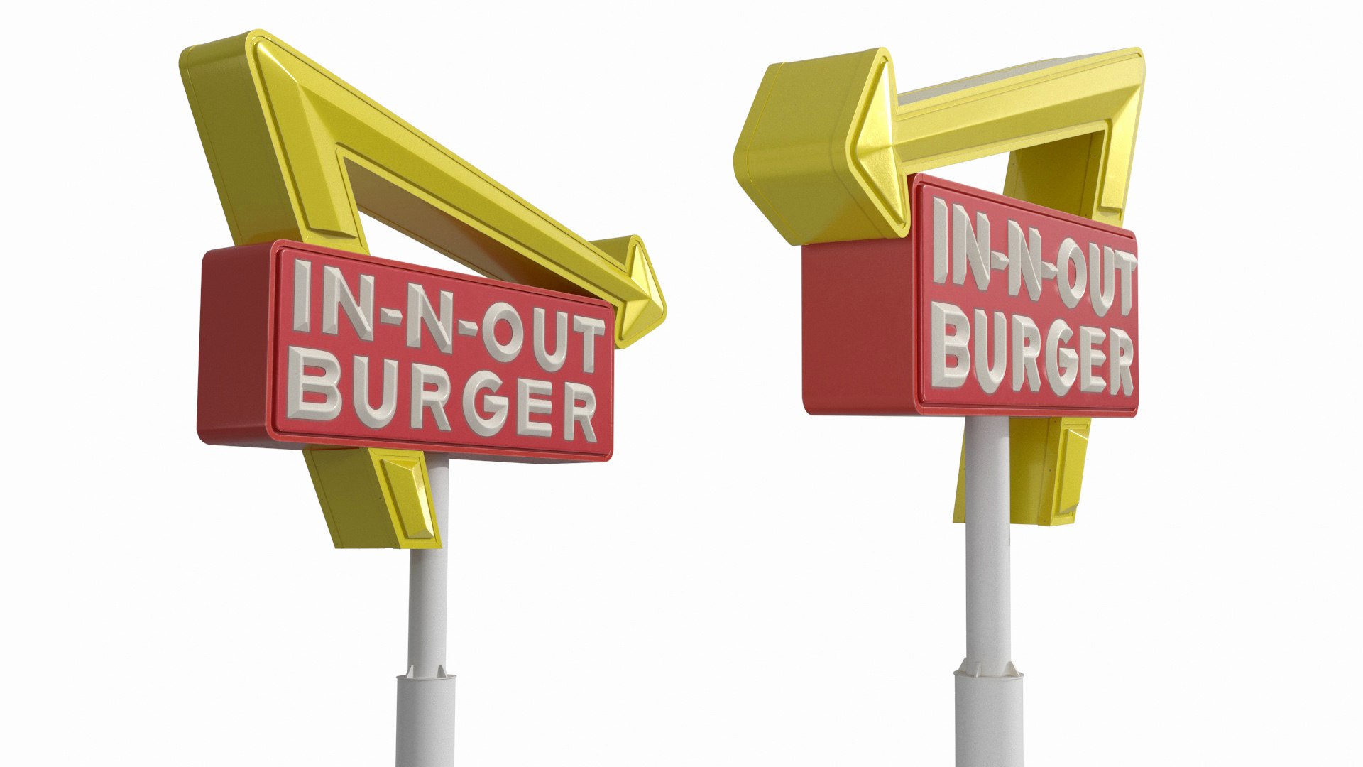 In N Out Burger Pole Sign 3D Model - TurboSquid 2279851
