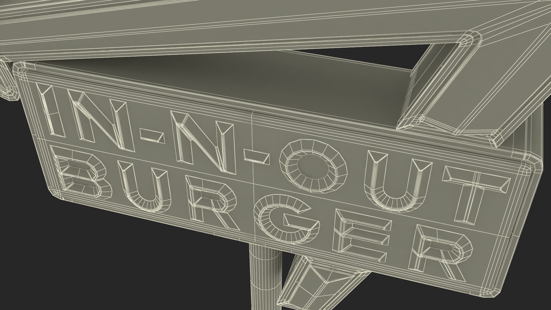 In N Out Burger Pole Sign 3D Model - TurboSquid 2279851
