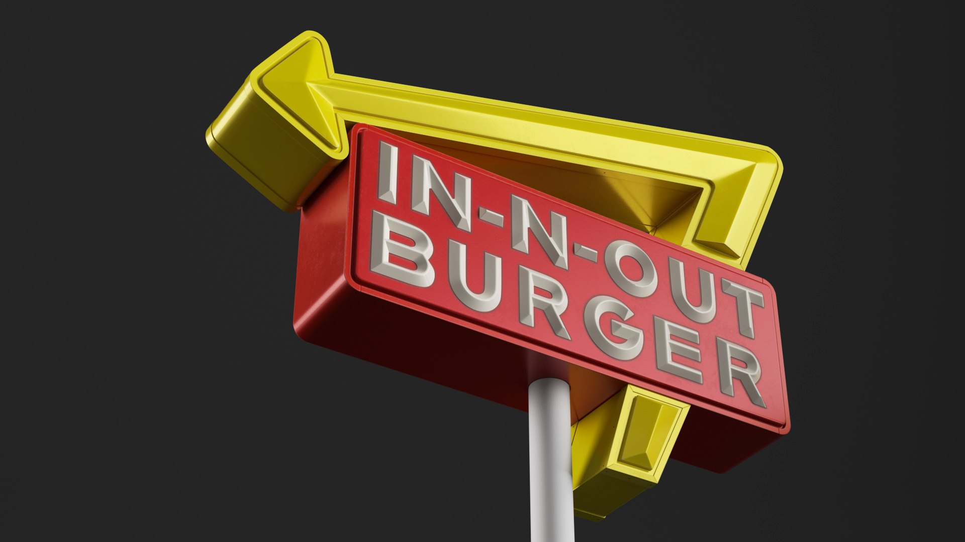 In N Out Burger Pole Sign 3D Model - TurboSquid 2279851