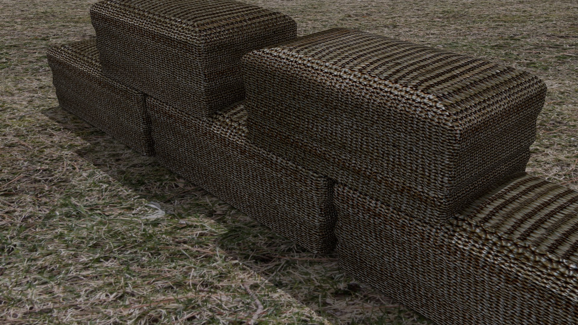 maya sand bag barricade