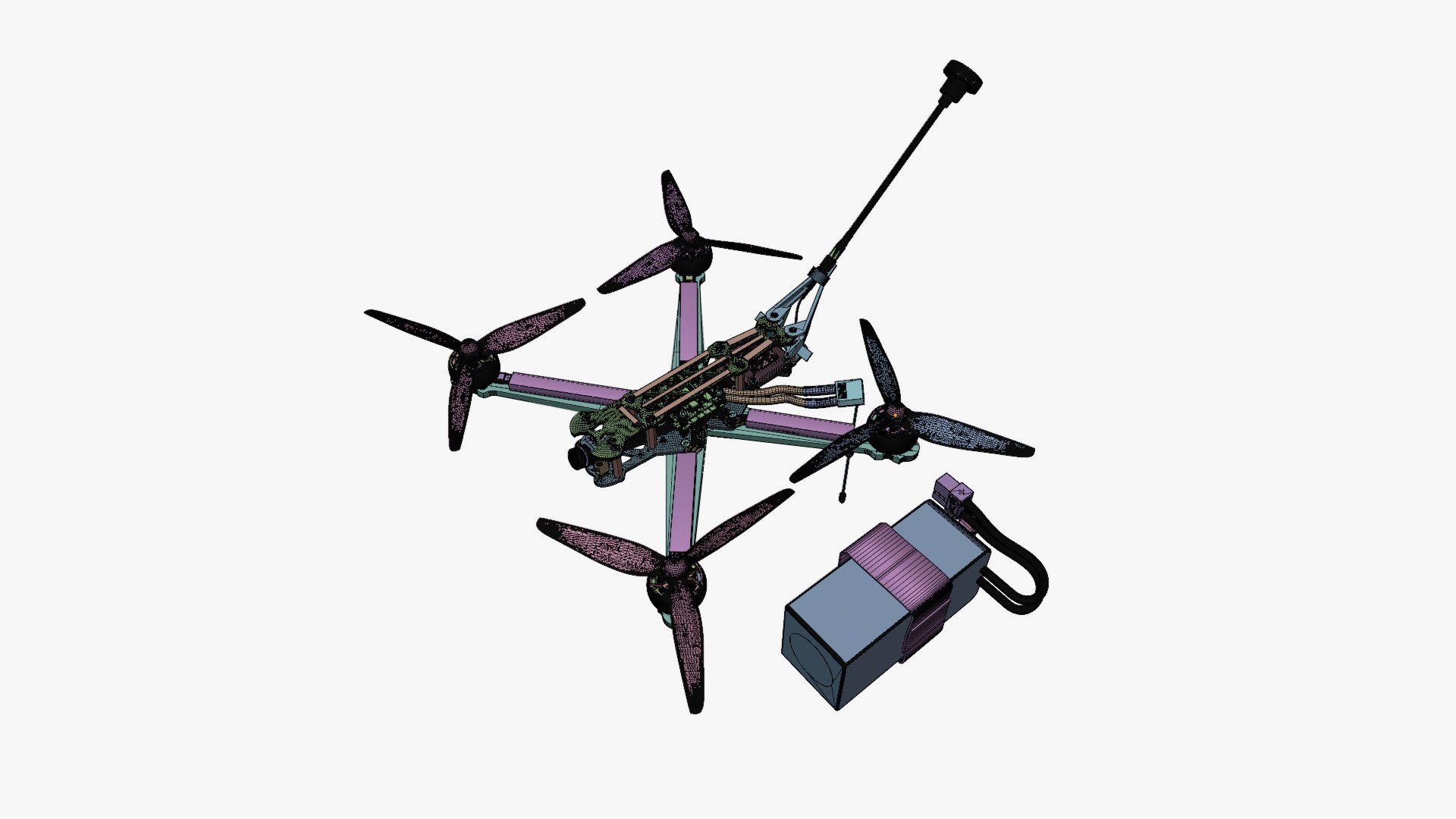 5 Inch FPV Drone 3D - TurboSquid 2210787