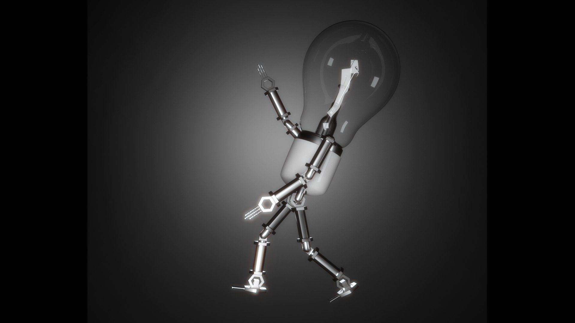 Light Bulb Robot 3ds Max Model - TurboSquid 2203513