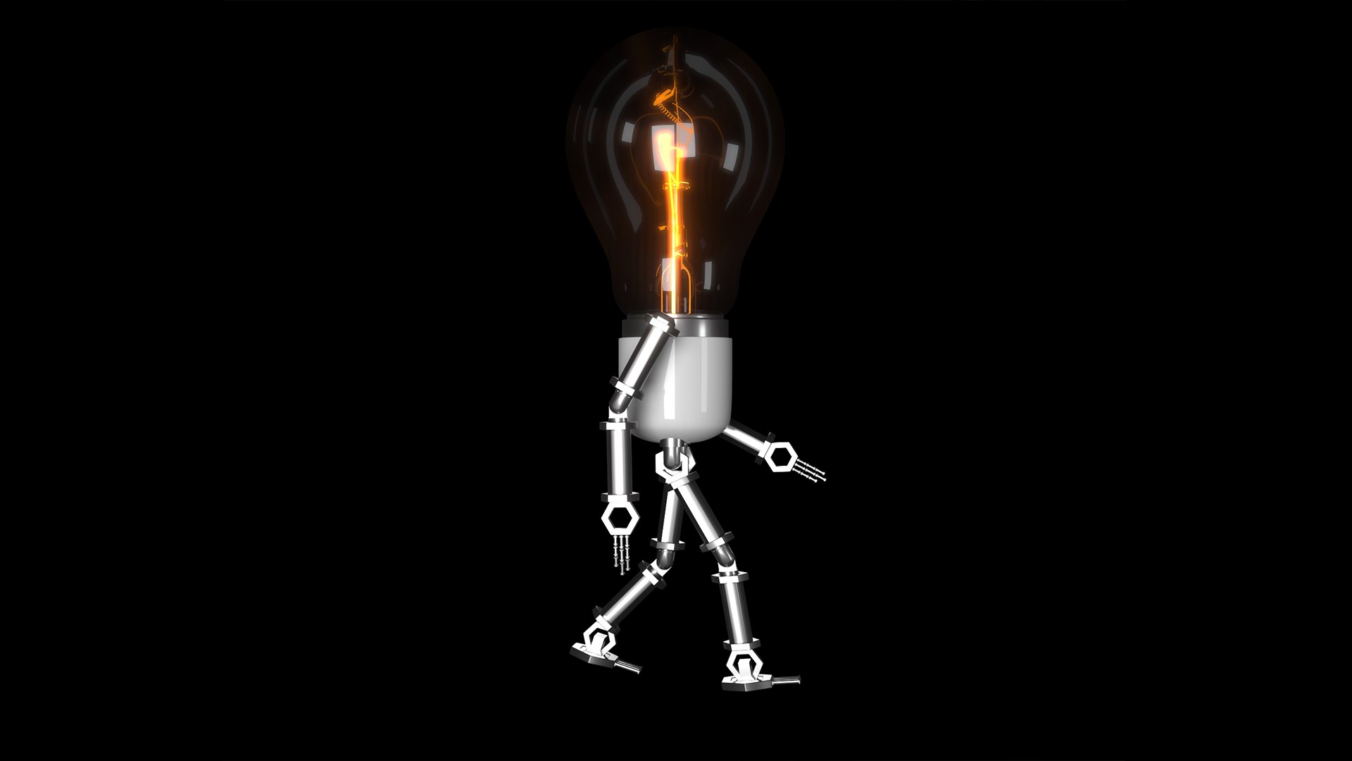 Light Bulb Robot 3ds Max Model - TurboSquid 2203513