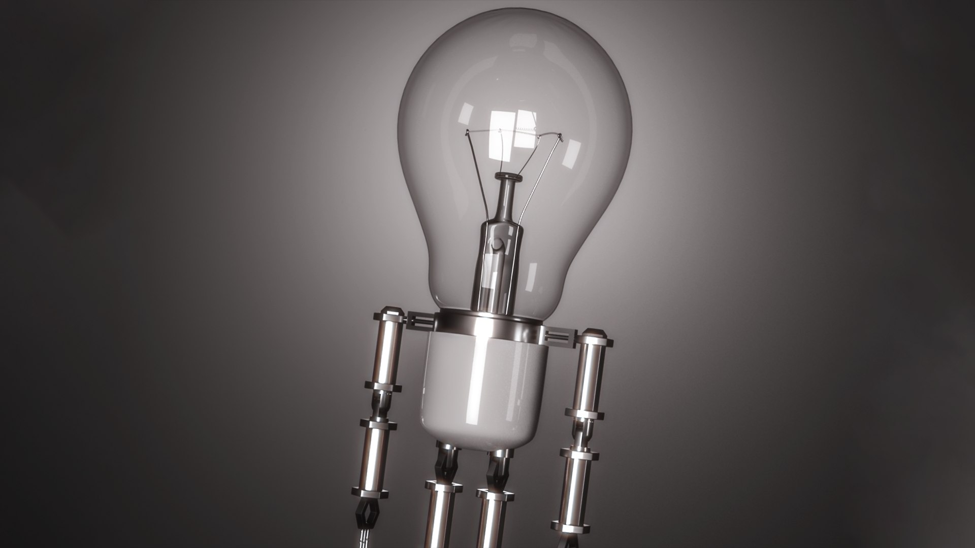 Light Bulb Robot 3ds Max Model - TurboSquid 2203513