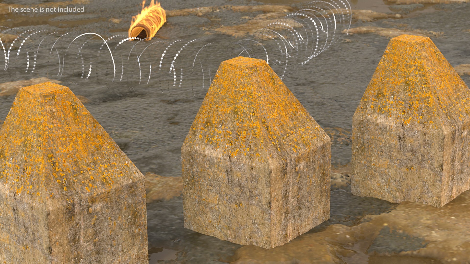 3D Model Dragon Teeth Tank Obstacle - TurboSquid 1606788