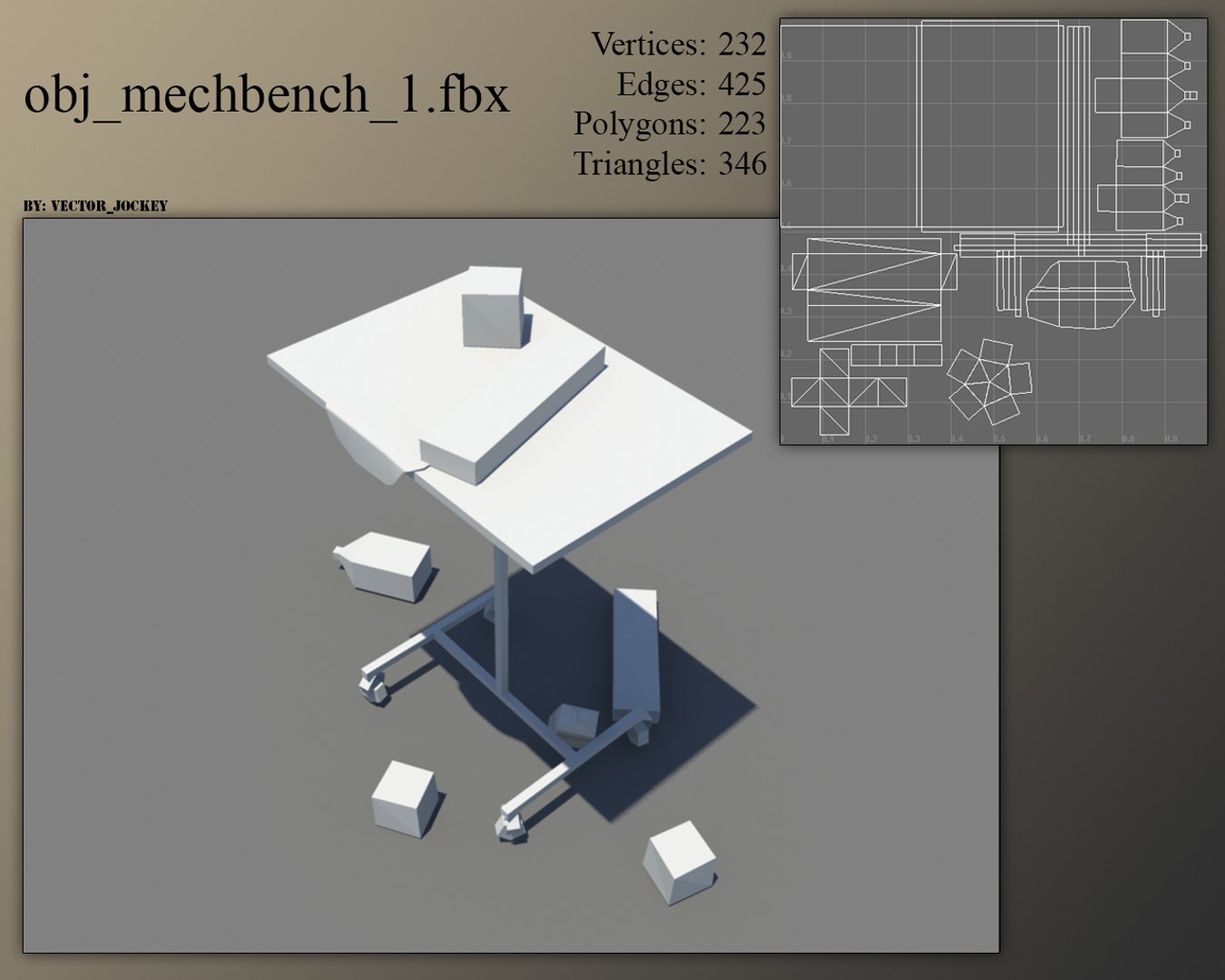 Mechanics Bench 3d Model