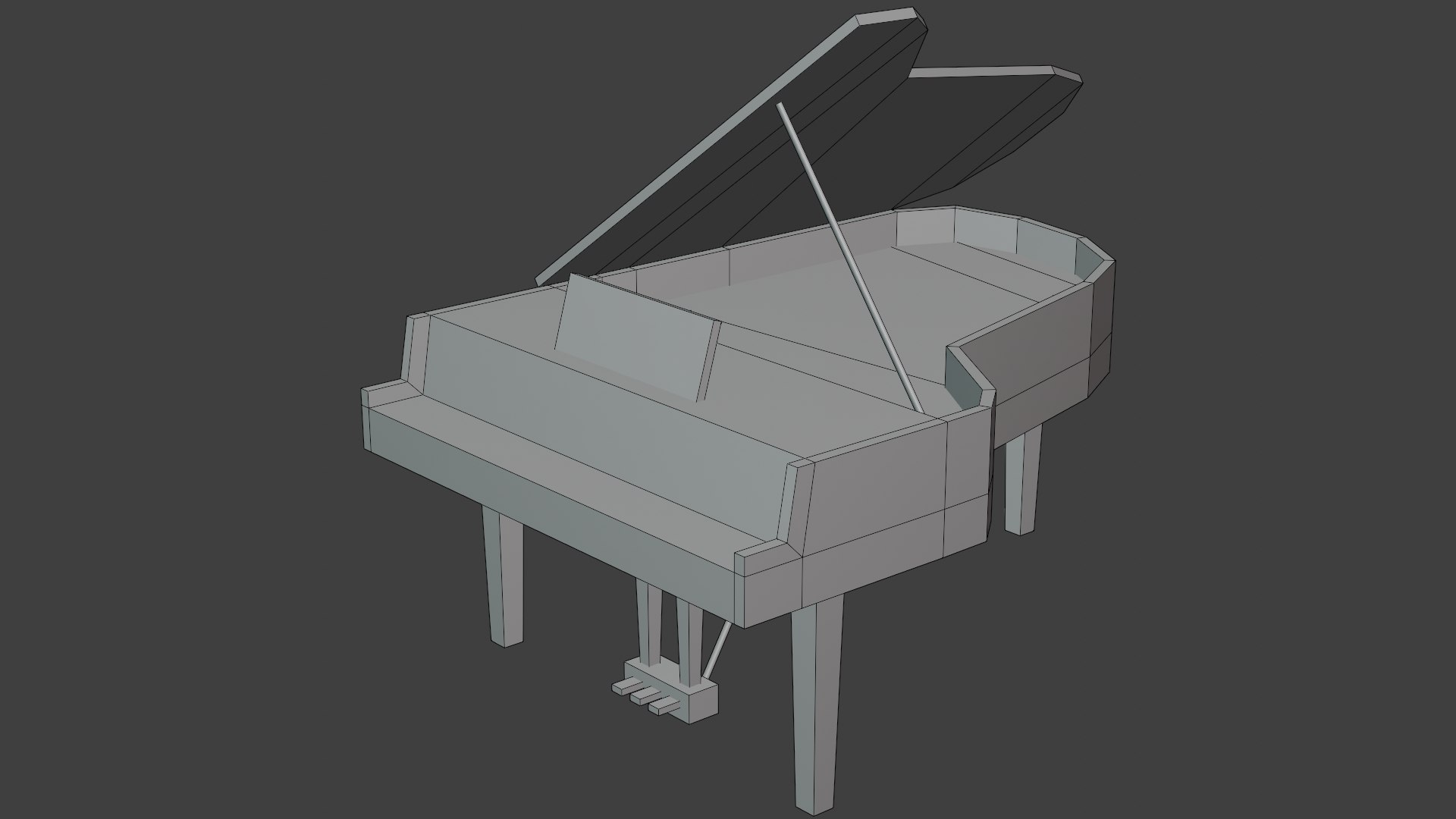 PS1 Low Poly Grand Piano 3D Model - TurboSquid 1786651