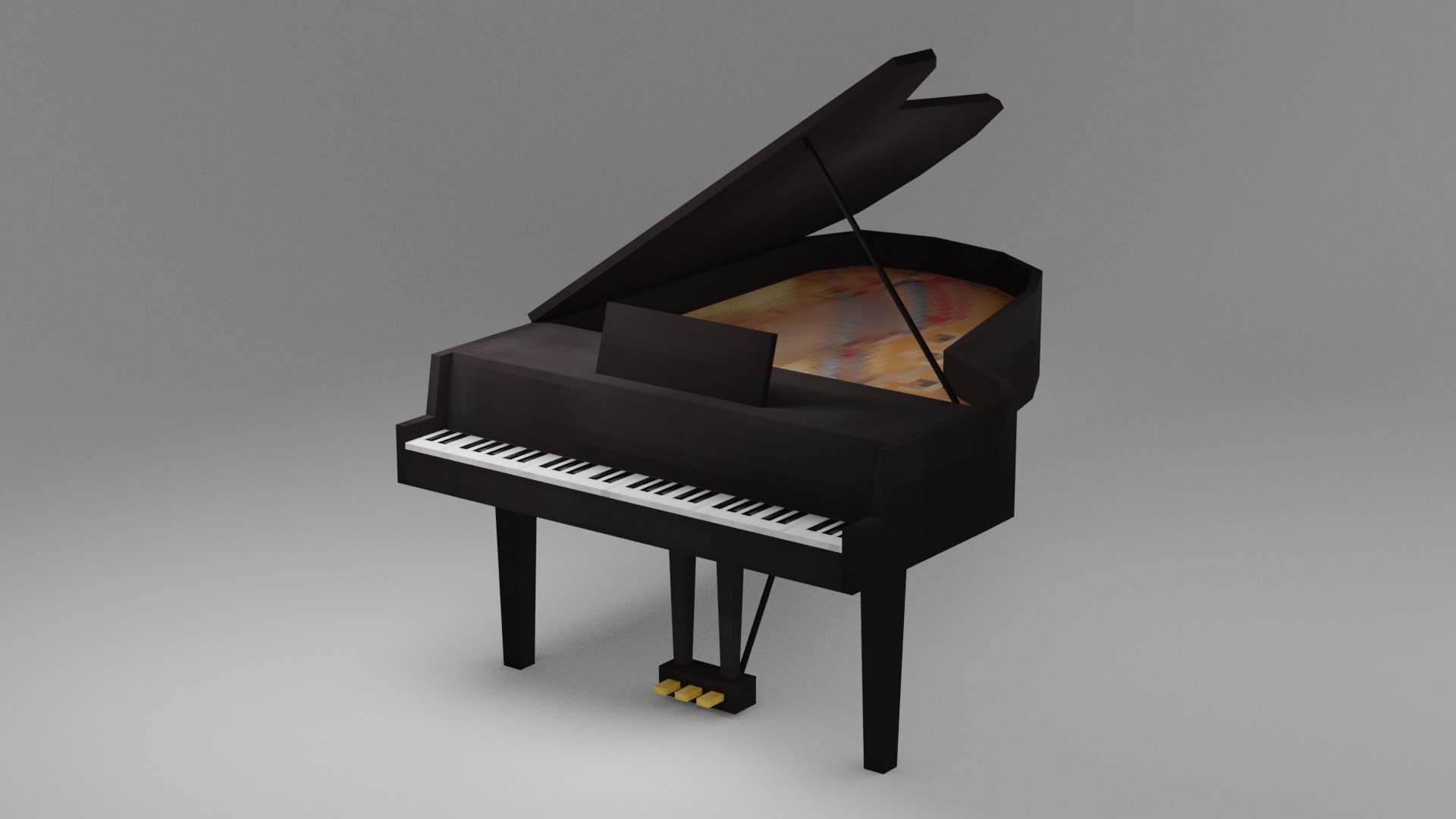 modèle 3D de Piano à queue PS1 Low Poly - TurboSquid 1786651