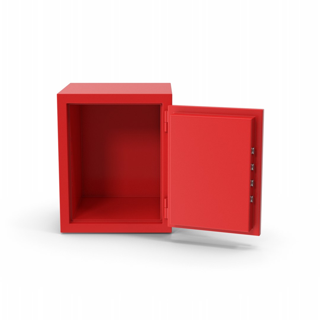 Red Opened Safe 3D Model - TurboSquid 1961004