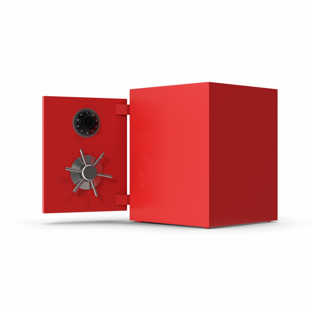 Red Opened Safe 3D Model - TurboSquid 1961004