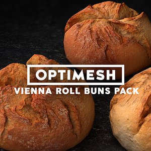 Pastries rolls breads pack 3D model - TurboSquid 1632878