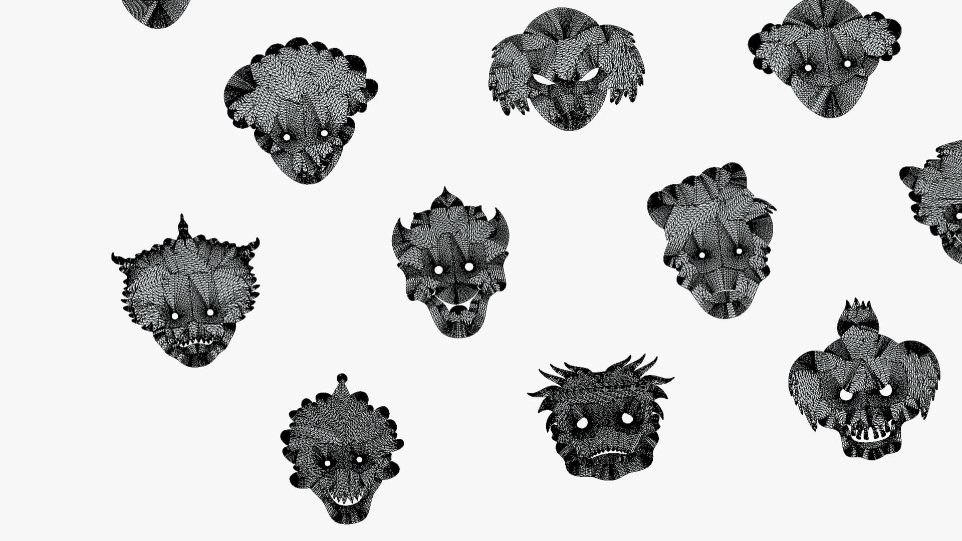 3D 22 It Joker Horror Evil Masks Pack - Kids Evil Fantasy - Stylized ...