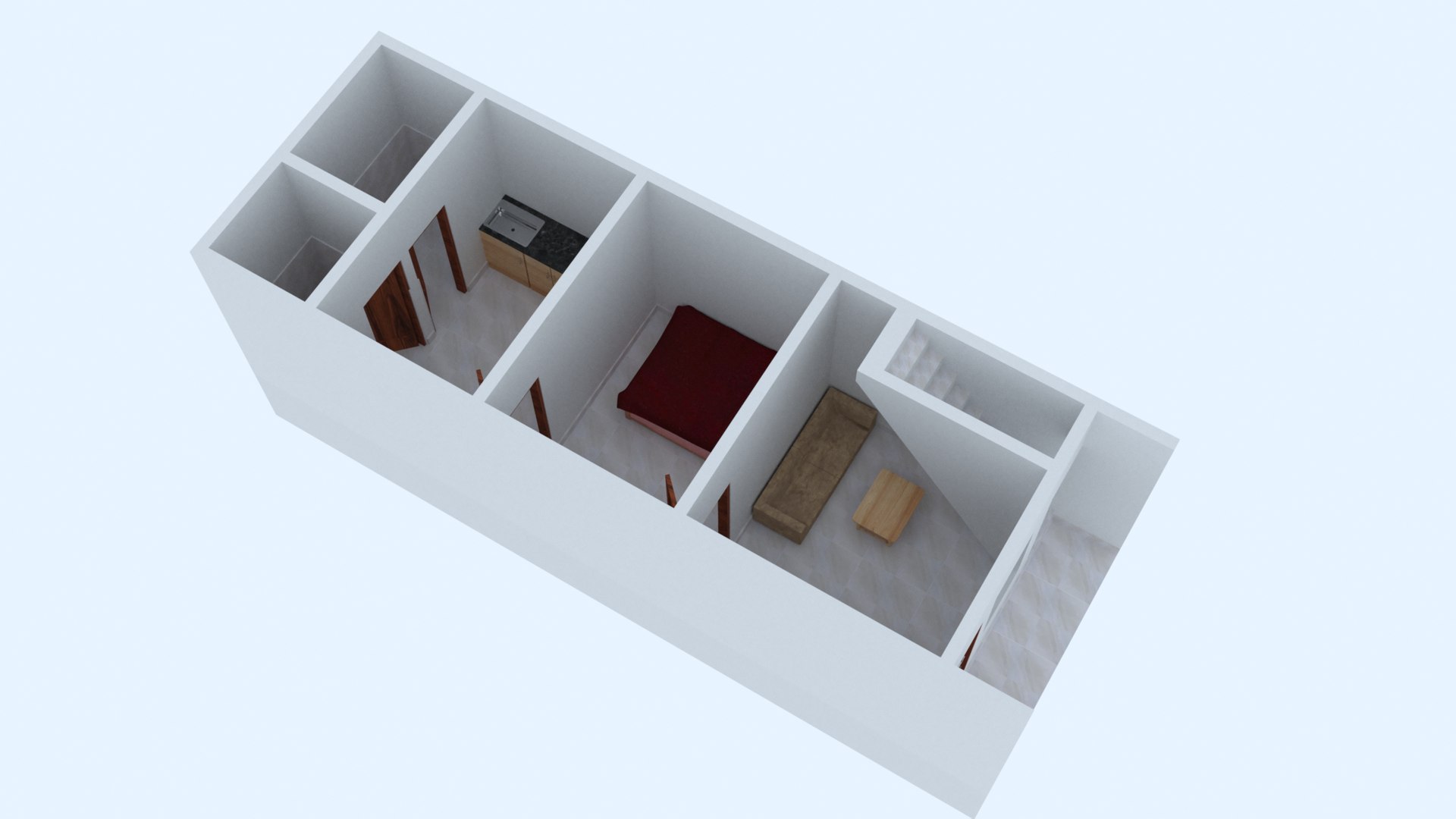 12 Feet X 35 Feet Interior Design 3D Model - TurboSquid 1915724