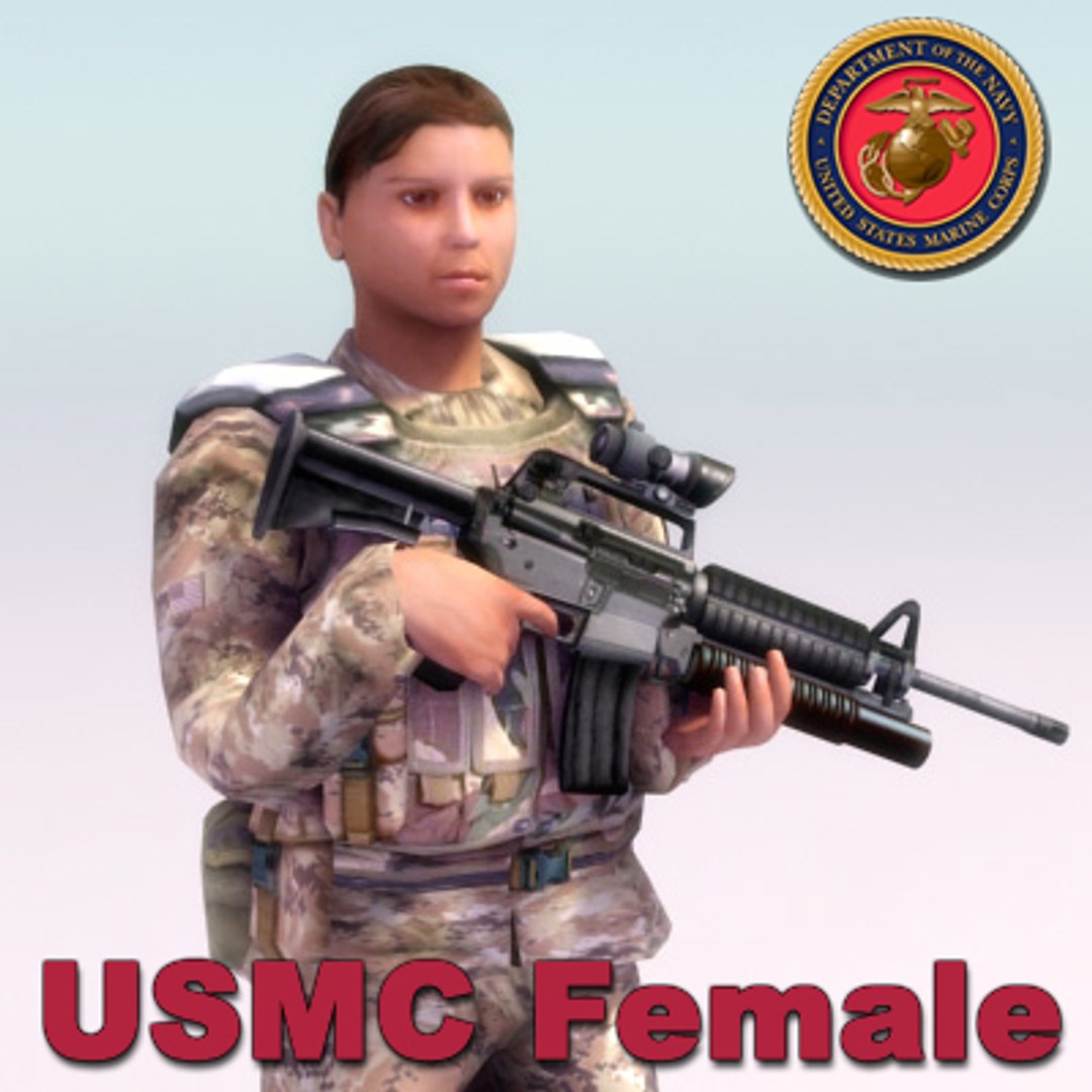3d rigged usmc model