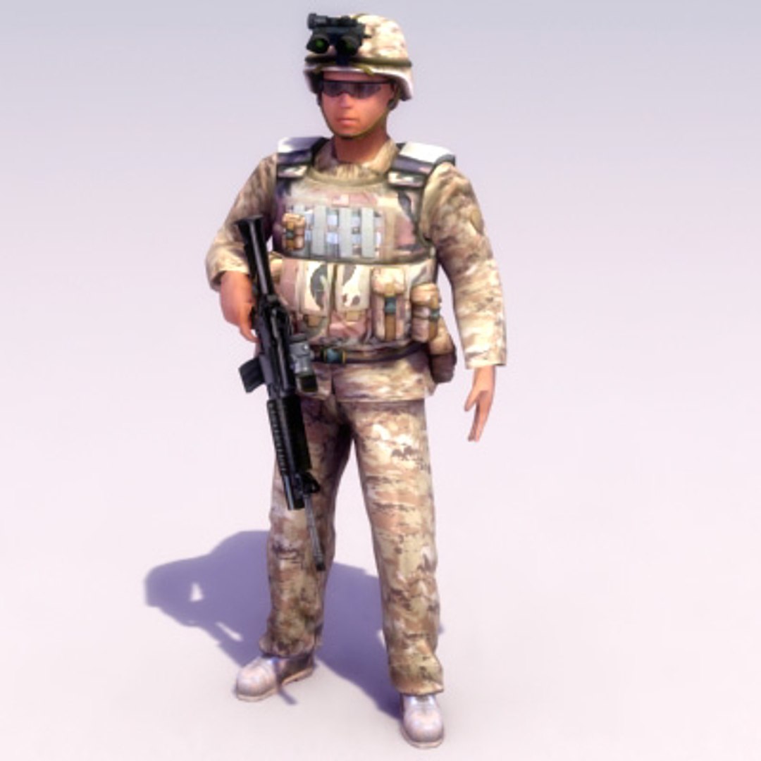 3d rigged usmc model