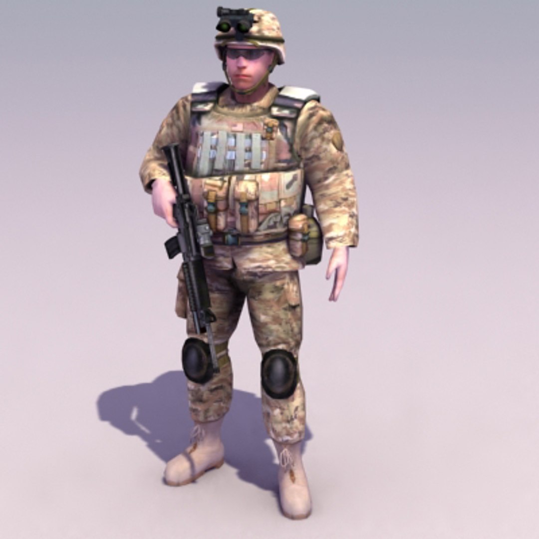 3d rigged usmc model