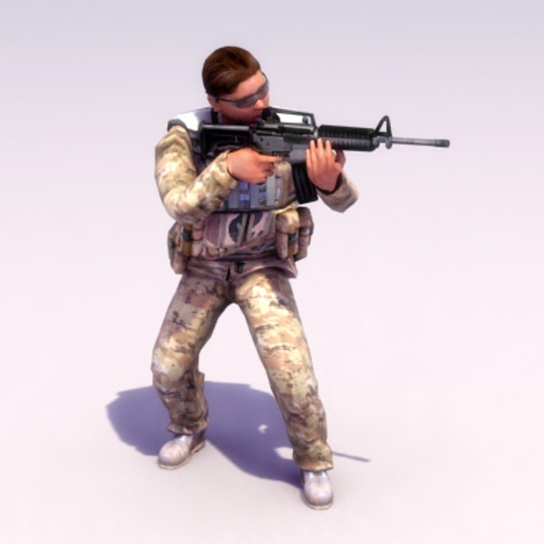 3d rigged usmc model