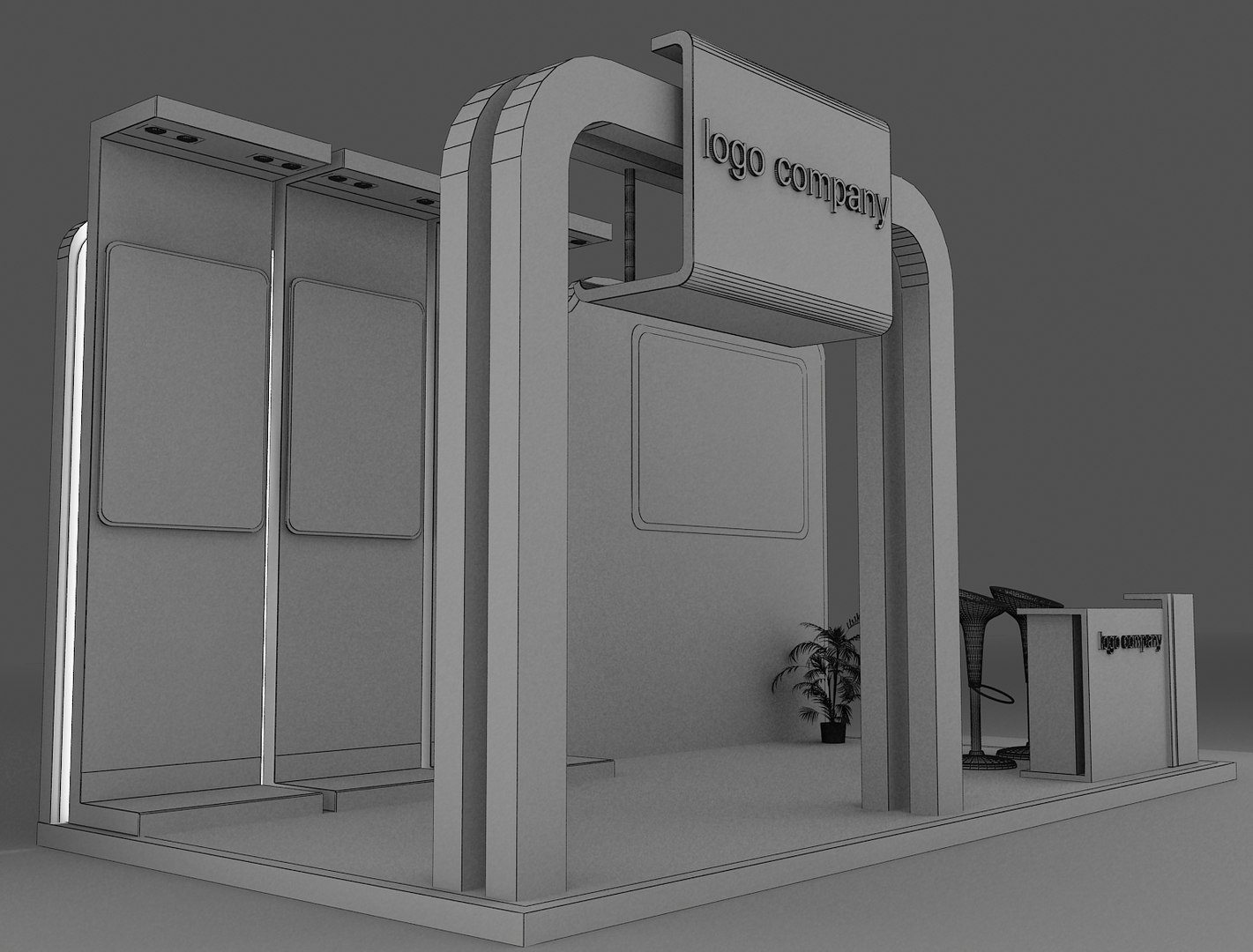 3D stand exhibition booth model - TurboSquid 1560511