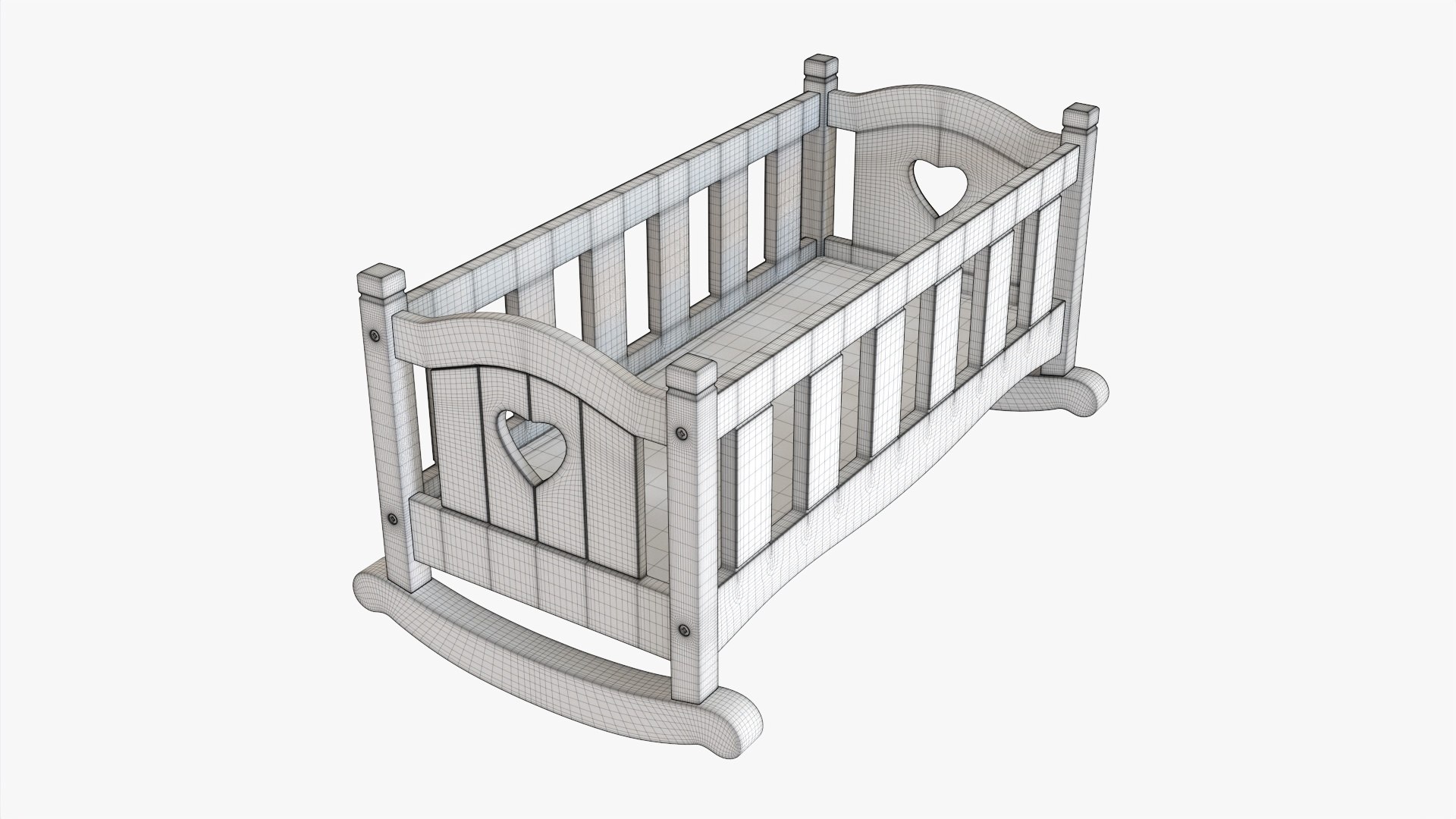 Play Dolls Cradle 3D Model - TurboSquid 1842079