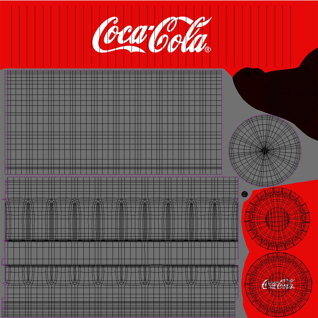 3D Coke Crate Bottles Model - TurboSquid 1493336